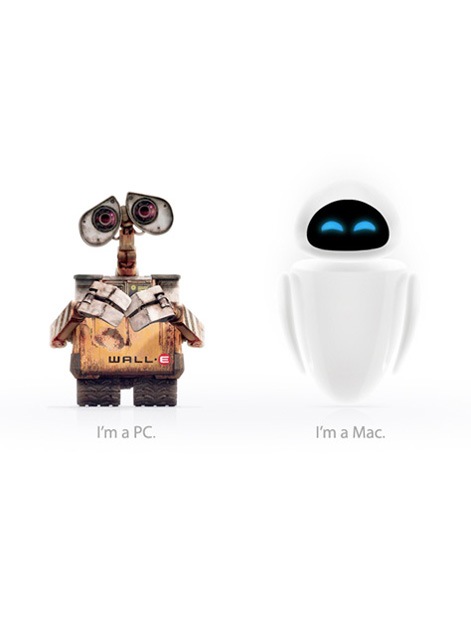 WALL·E Is A PC, EVE Is a MAC [Geek Fun]