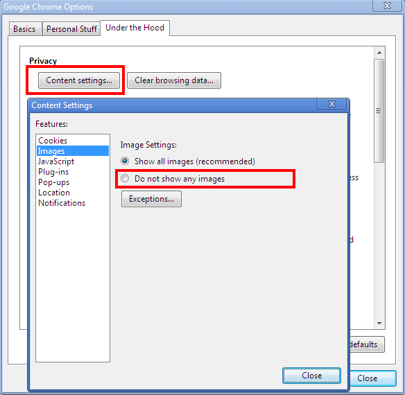 How To Disable Loading Of Images In Chrome, Firefox and IE